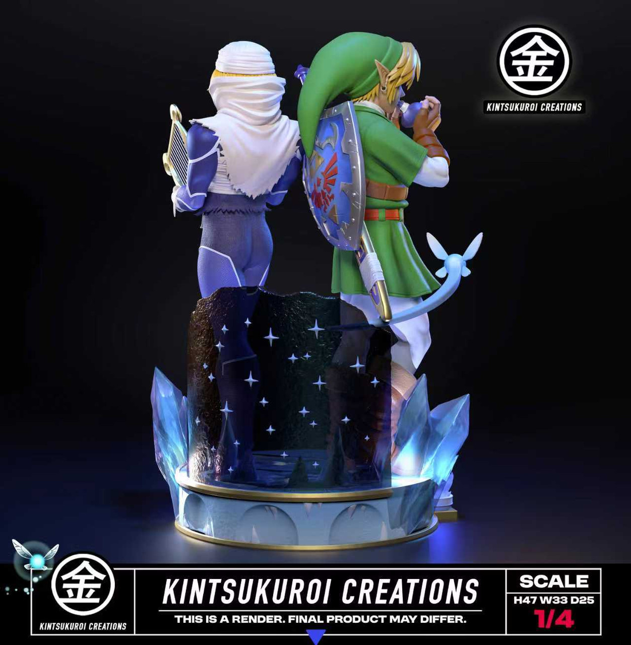 【Pre-sale】1/4 Scale Standing LINK and SHEIK with LED-The Legend of ...