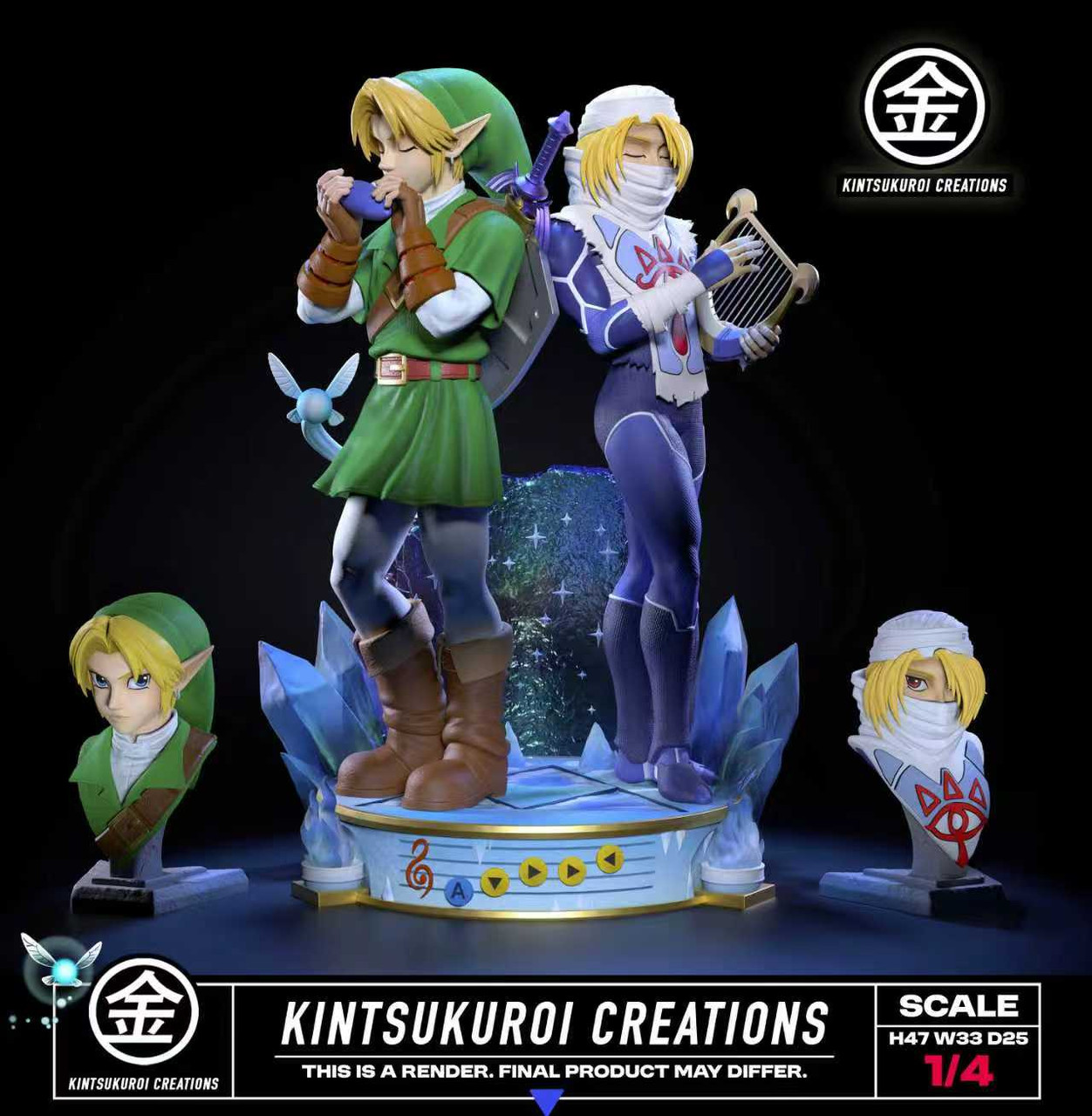 【Pre-sale】1/4 Scale Standing LINK and SHEIK with LED-The Legend of ...