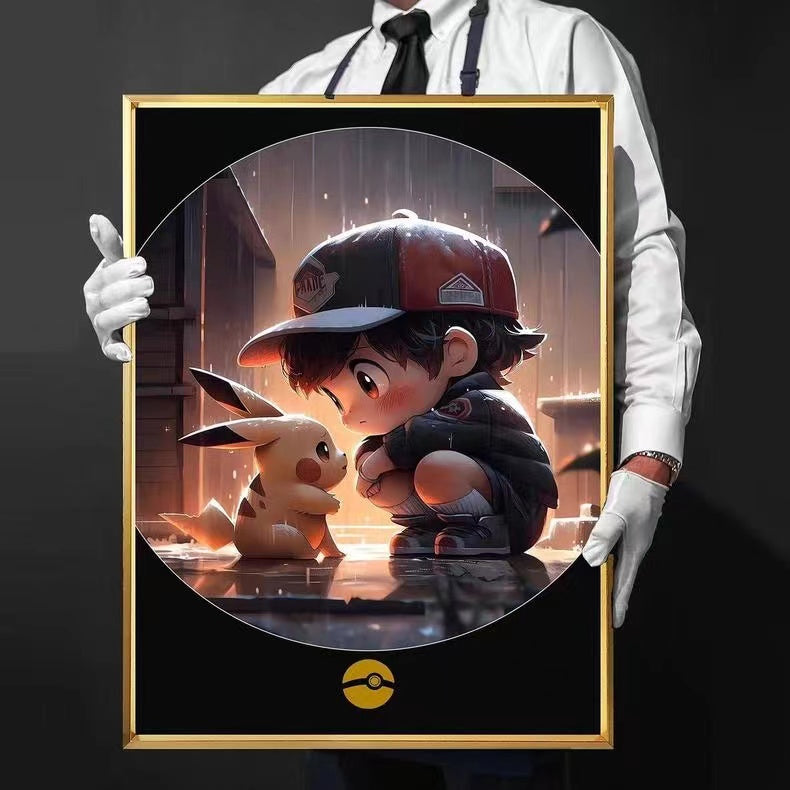 【In stock】Decorative Painting of Pikachu & Ash-Pokemon-Billion Birds ...