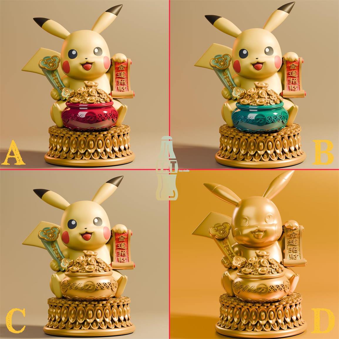 【Pre-sale】Rich Coming Pikachu-Pokemon-FAT Boy Studio - weareanimecollectors
